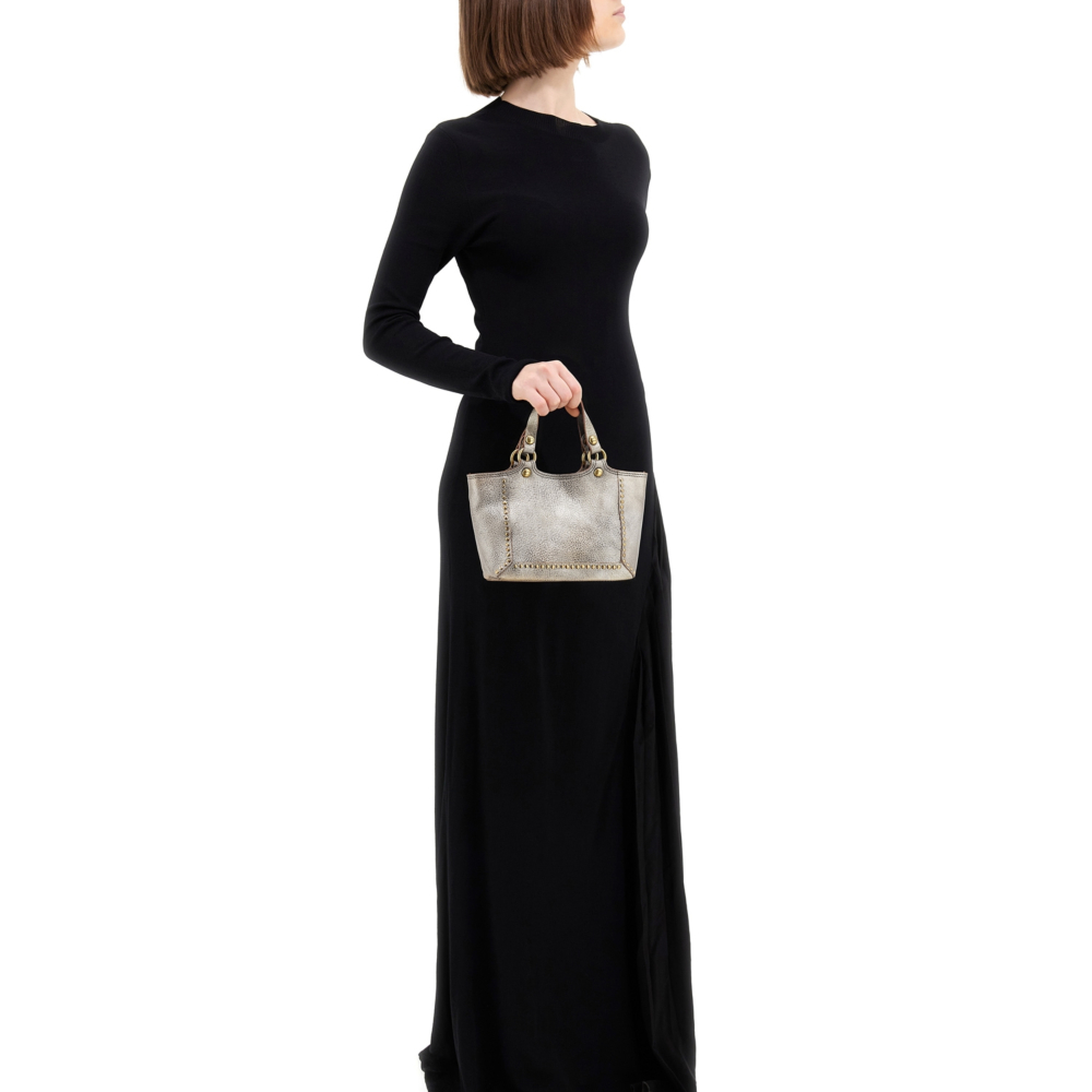 Crossbody Bag Hasni Silver | Campomaggi